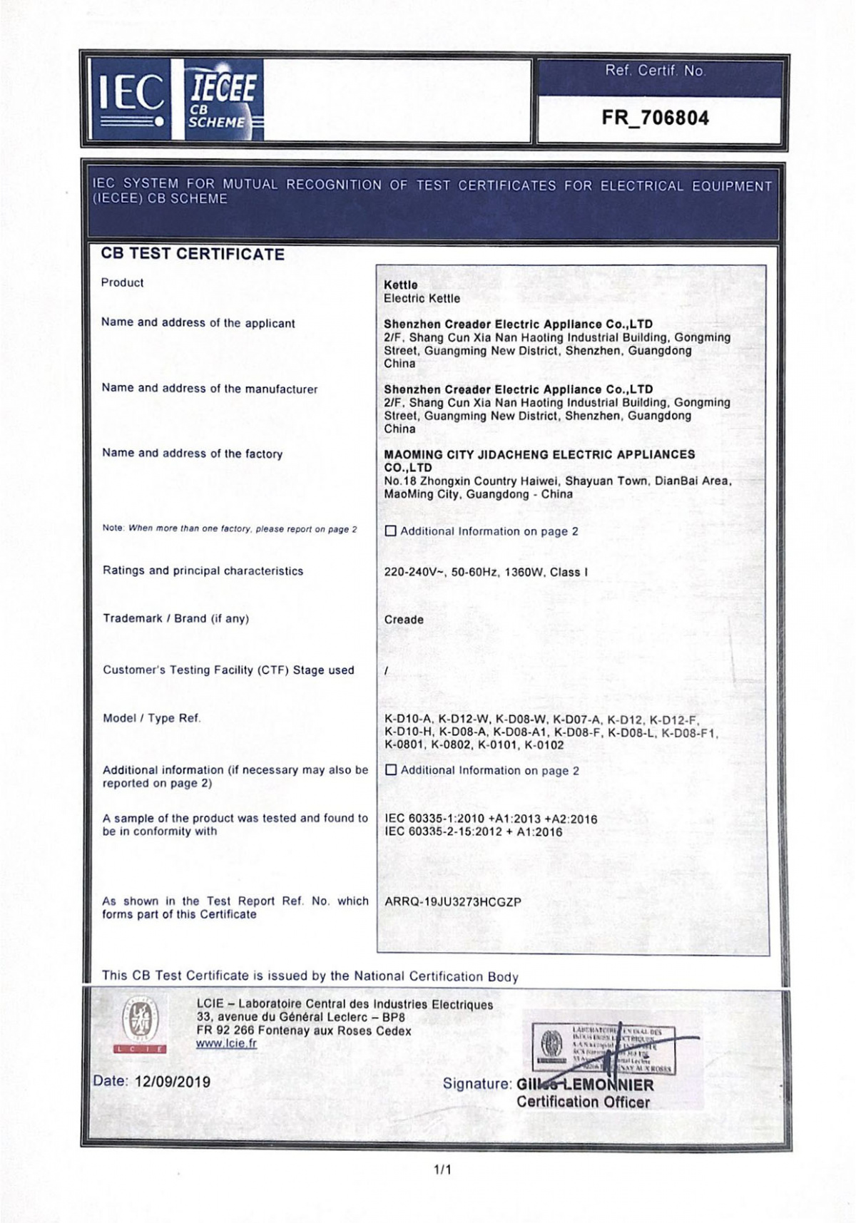 About us - Creade - Professional Hotel Electric Appliances